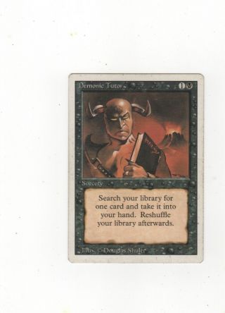 DEMONIC TUTOR 3rd Edition REVISED LP MTG, BONUS Cards Fast | #21546254