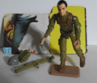 G. I Joe 1982 ZAP Straight Arm Figure 100 Complete W File Card (repair ...