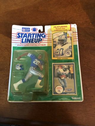 1991 Barry Sanders Detroit Lions Starting Lineup Figure NFL Kenner NIP ...