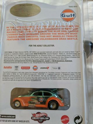 Hot Wheels RLC Gulf Racing Volkswagen Drag Beetle VW Drag Beatle Never ...