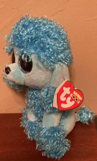 Ty Beanie Boos MANDY The Blue Poodle Dog 6 " Plush Stuffed Animal ...