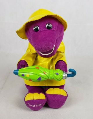 Fisher Price Barney Singing In The Rain 12 " Plush Musical 2002 ...