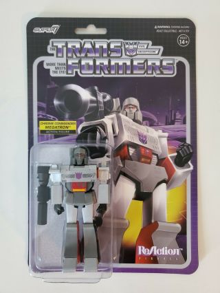 7 ReAction Transformers Chrome Megatron G1 Action Figure | #67697082