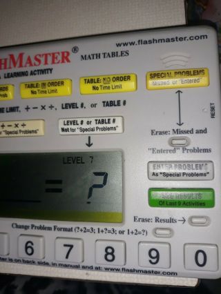 FlashMaster Flash Master Math Tables Learning Activity Electronic Home ...