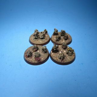 GW Warhammer 40k Chaos Daemons Nurgling Bases X4 Metal I10c | #33630086