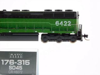 N Scale KATO 176 - 315 BN Burlington Northern EMD SD45 Diesel 6422 W ...