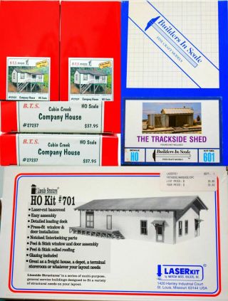 Four Assorted Building Kits By Power House HO Scale N19XP8 | #67483816