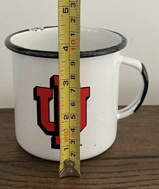 Vintage Indiana University Hoosiers Enamel Metal Coffee Cup Mug IU Rare ...