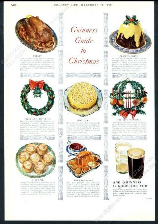1966 Guinness Stout Beer Guide To Shellfish Color Art UK Vintage Print ...