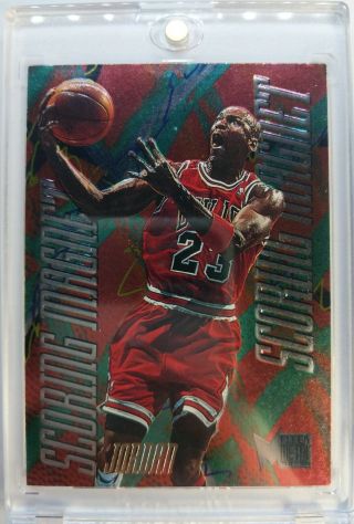 1996 Fleer Metal Scoring Magnet Michael Jordan 4 Rare | #19606125