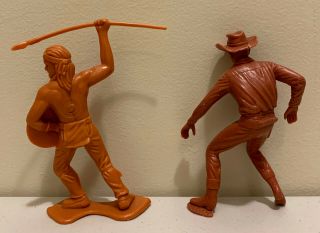 Vintage Louis Marx Brown/Tan Plastic 5 " Cowboy Indian Western Figure ...