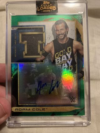 2020 ASUKA TOPPS WWE FULLY LOADED AUTO TABLE RELIC GREEN PARALLEL 18/50 ...