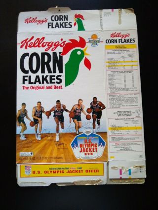 1992 USA Basketball Medalist Corn Flakes Cereal Box Larry Bird John ...