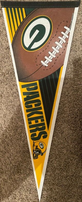 Green Bay Packers Pennant With NFL Authenticity Sticker By Rico ...
