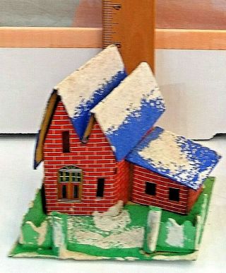 VINTAGE MINIATURE PUTZ CARDBOARD HOUSE MADE In JAPAN HANDCRAFTED? L@@K ...