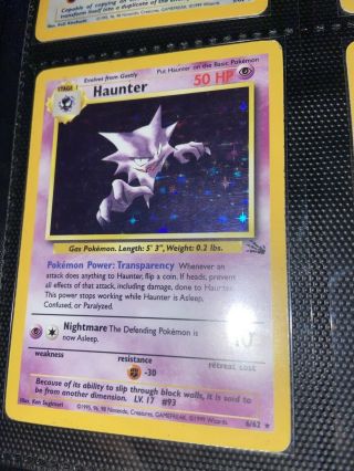 Pokemon Haunter Fossil 6/62 Rare Holo 1999 WoTc MINT/NEAR VINTAGE ...