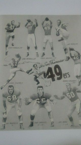 Rare 1956 San Francisco 49ers Vs Los Angeles Rams Football NFL Sport ...