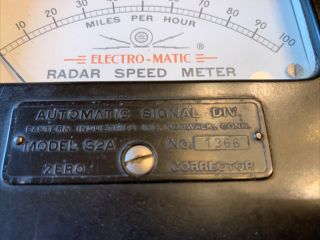 Vintage Police Radar Speed Meter 1950 - 60’s Electro - Matic Eastern ...