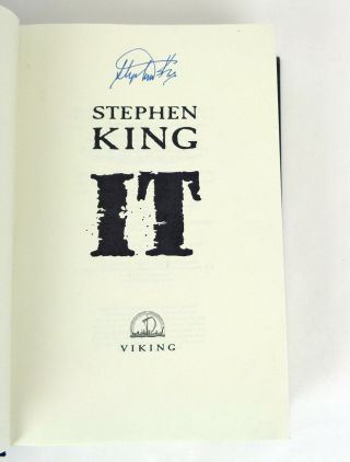 Stephen King Author Signed Autograph It 1st Edition/1st Printing ...