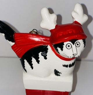 Vintage B. Kliban Cat Christmas Signed 1981 Ornament Reindeer Chimney ...