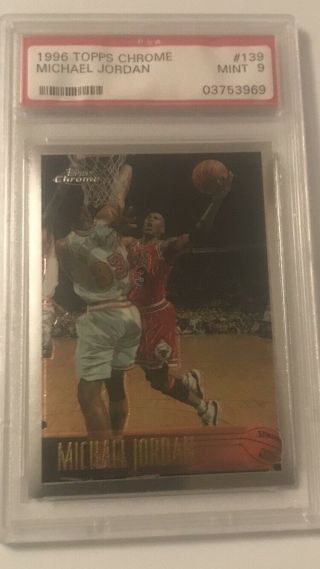 1996 TOPPS CHROME MICHAEL JORDAN PSA 9 139 BULLS PSA CASE | #6640471