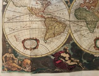 1720 WORLD MAP MAPPE MONDE MAP BY VAN DER AA | #58915904