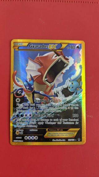 Gyarados EX 123/122 Pokemon XY Breakpoint - Shiny Secret Rare Gold Holo ...