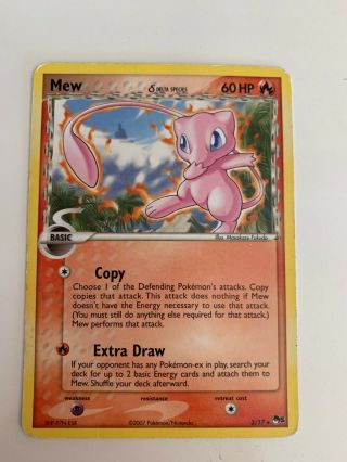 Mew 3/17 Delta Species Pop Series Promo Pokemon Card English Correct ...