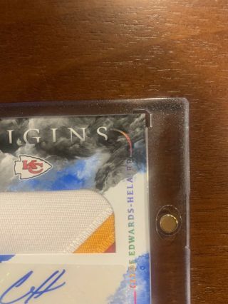 2020 Panini Origins Clyde Edwards - Helaire Rookie Patch Auto Blue 7/49 ...