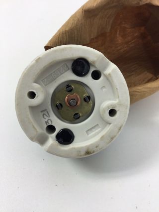 Antique Porcelain Rotary Light Switch Round Bakelite A H&H NOS Made In ...