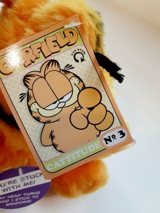 Paws Garfield Plush Window Cling Suction Cup Cat NWT Garfield And Odie ...